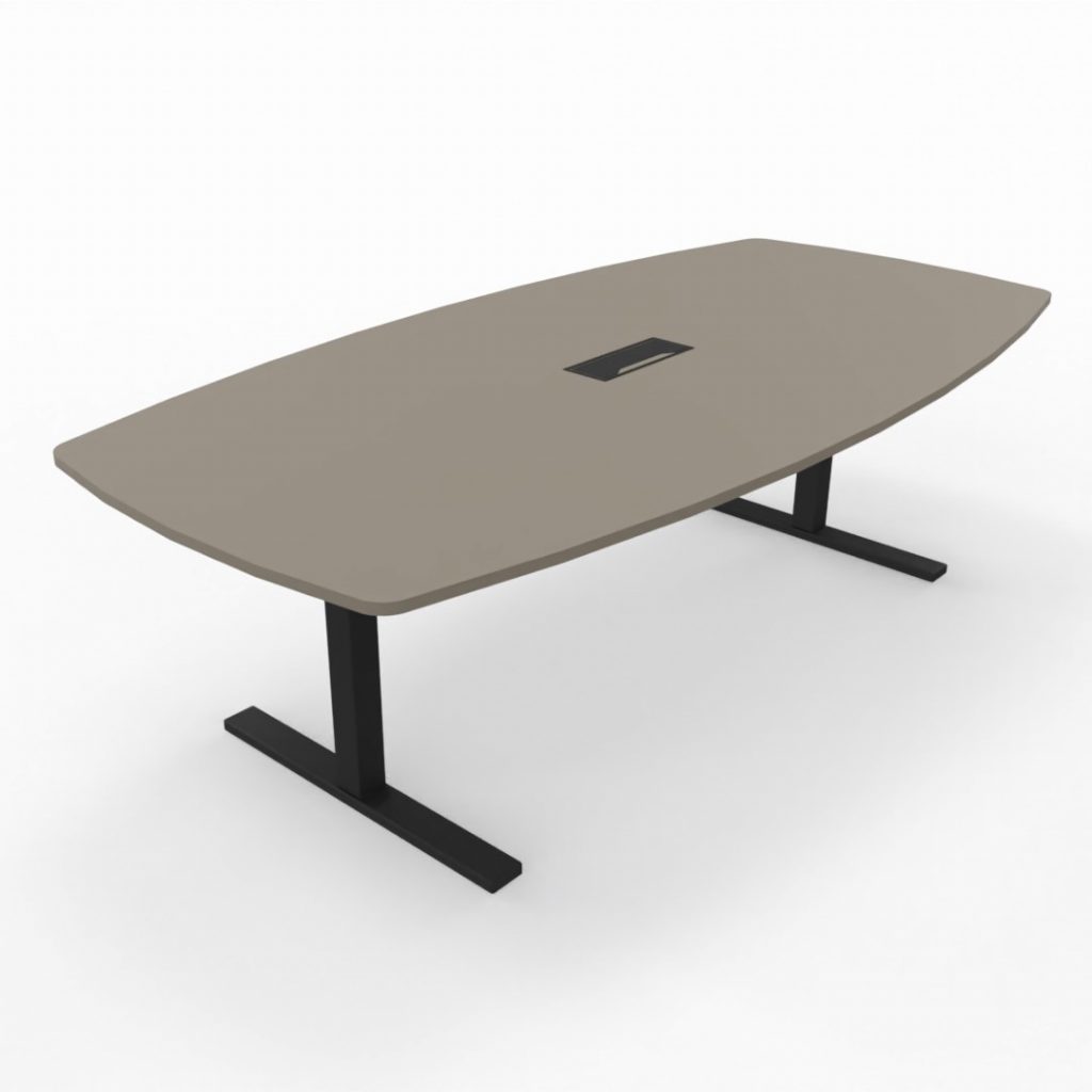 T-Easy båtform 240cm. Bordplate: Cubanit grey - Degvold Kontormøbler AS